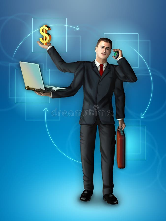 Multi-tasking Businessman Picture. Image: 27664909 Multi-tasking Businessman Picture. Image: 27664909