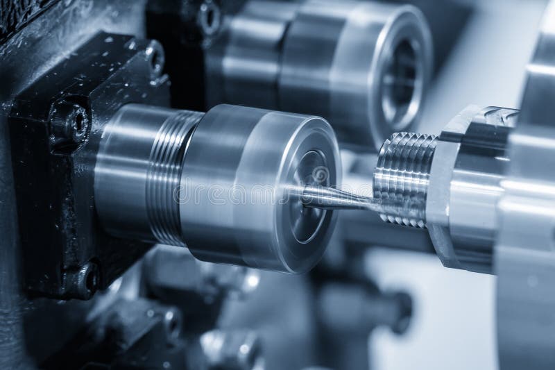 The Multi Tasking CNC Lathe Machine Swiss Type External Thread Cutting Process by Thread Mill ...