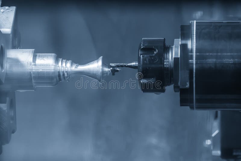 Lathe Machine Swiss Type Milling Process Stock Photos - Free & Royalty ...