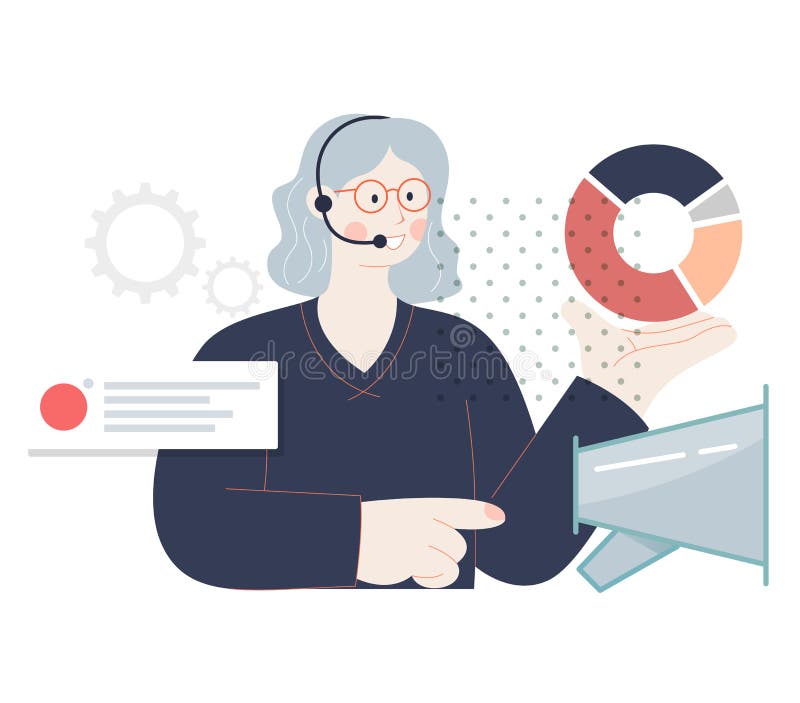 Multi -Tasking Customer Care Executive - Illustration Stock ...