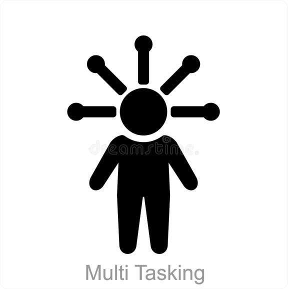 Multi Tasking and Support Icon Concept Stock Illustration ...