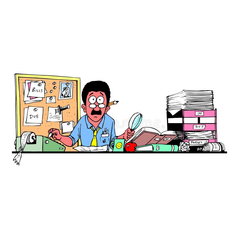 Multi tasking worker stock vector. Illustration of people - 395723045