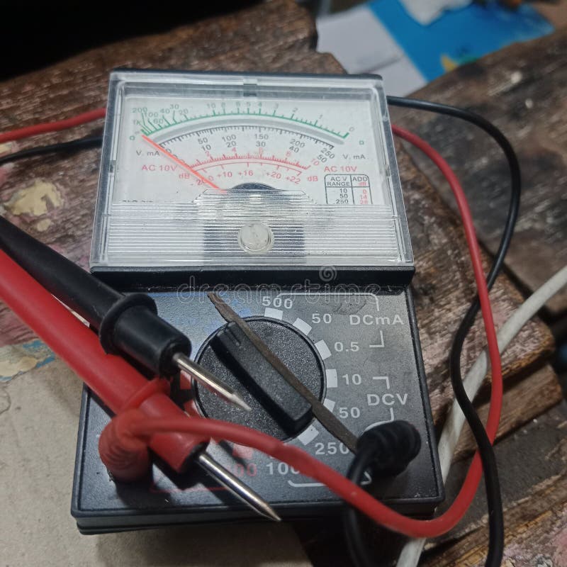 Multi Tester Measuring Voltage and Current Ampere Stock Image - Image ...