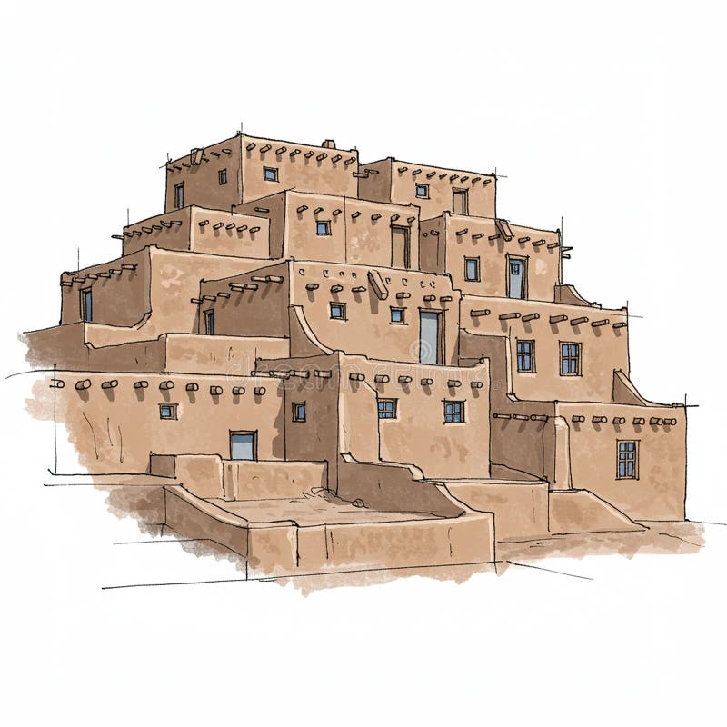 Drawing Pueblo Stock Illustrations – 98 Drawing Pueblo Stock ...