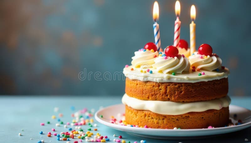 A Multi Tiered Birthday Cake with Frosting and Sprinkles , Home, Fun ...