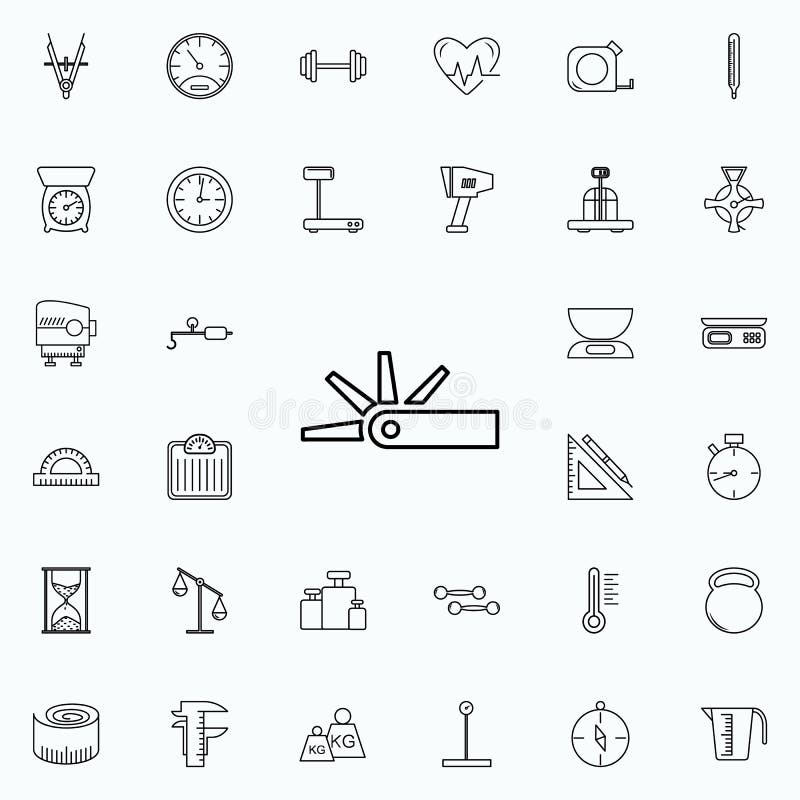 Measuring Instruments Icons Universal Set Stock Illustrations – 97 ...