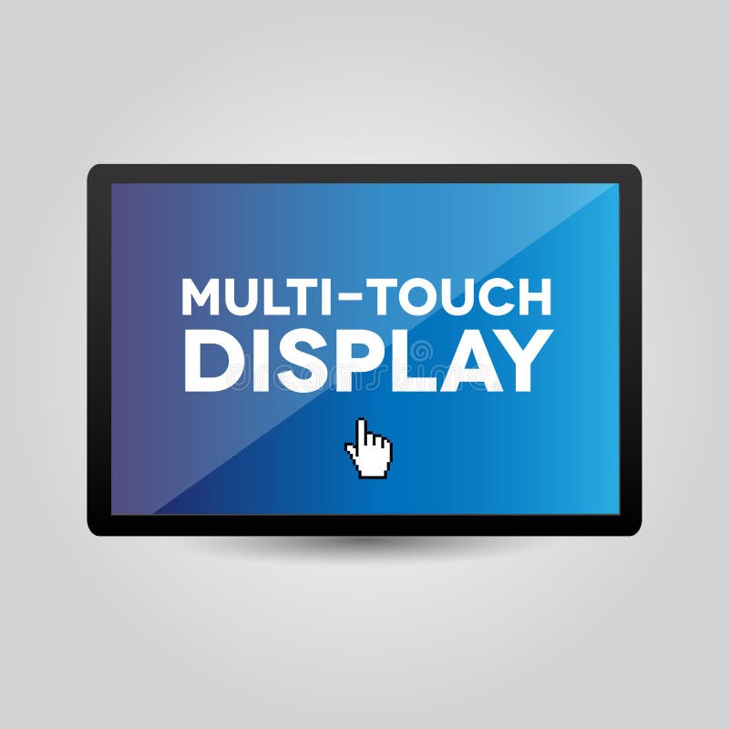 Multi Touch Display on Tablet or Smartphone Stock Illustration ...