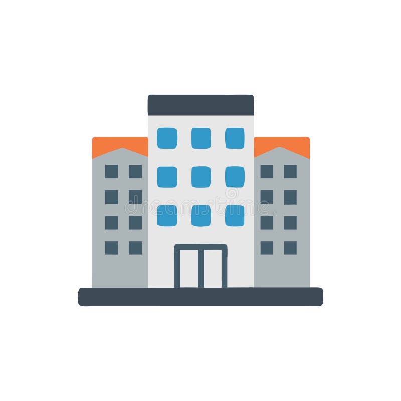 Multi-Unit Building Icon for Community Development Stock Photo ...