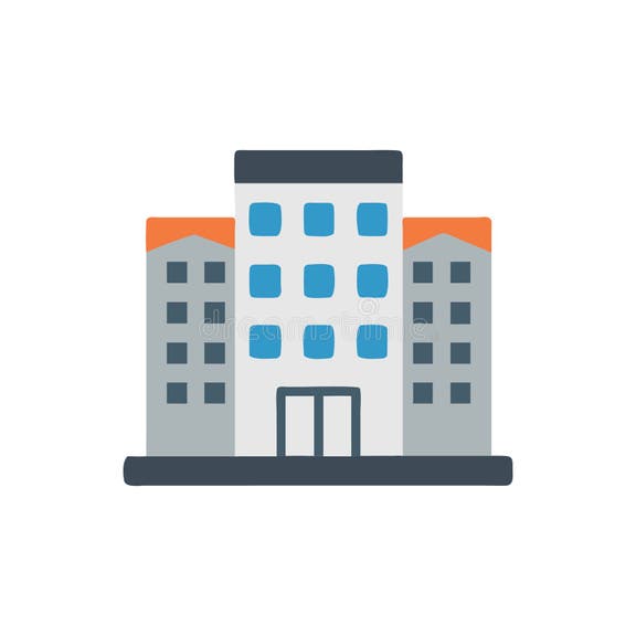 Multi-Unit Building Icon for Community Development Stock Photo ...