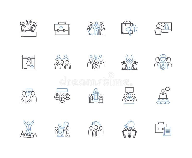 Multi Unit System Line Icons Collection Integration Scalability Efficiency Consistency