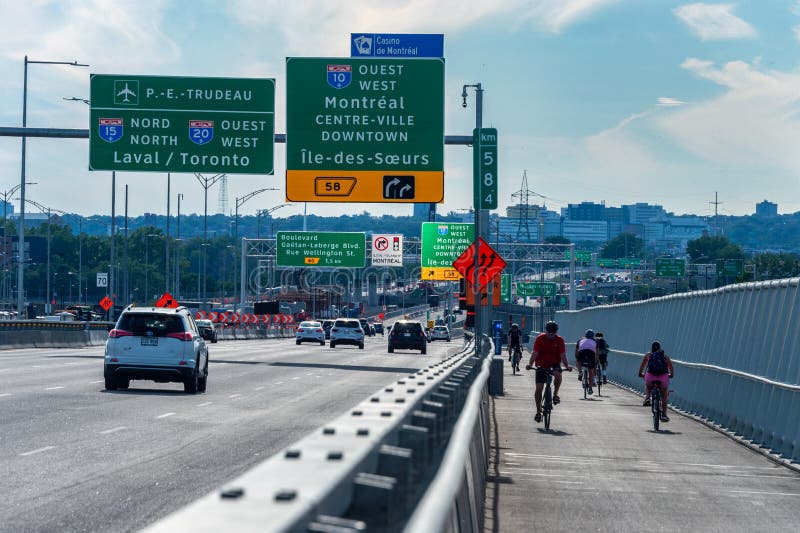 Multi-use Pathway on New Samuel De Champlain Bridge Editorial Image ...
