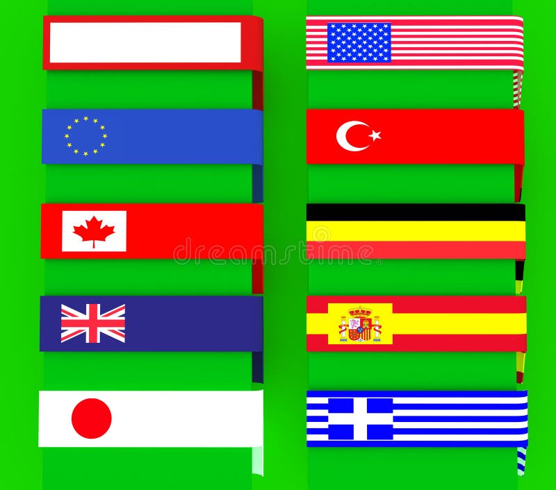 Multi-use Signs with Banners, Borders Stock Illustration - Illustration ...