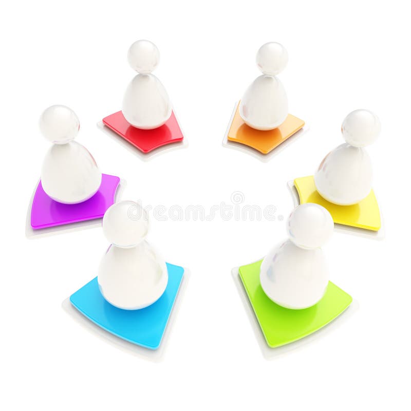 Multi User Network Connection Emblem Icon Isolated Stock Illustration ...