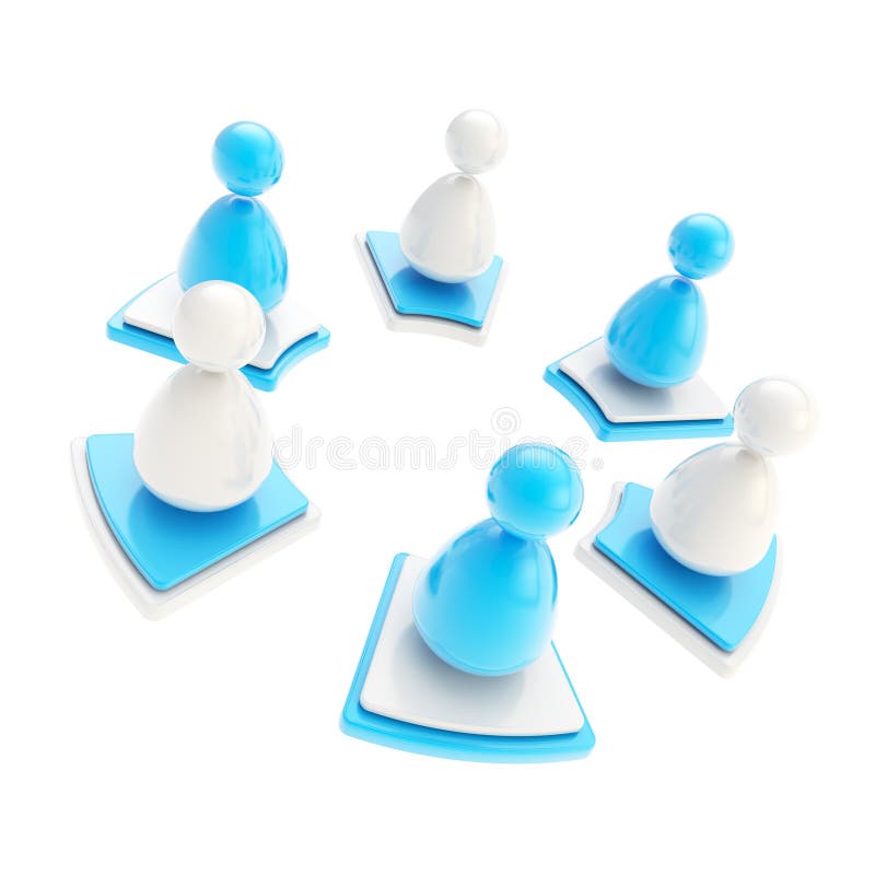 Multi User Network Connection Emblem Icon Isolated Stock Illustration ...
