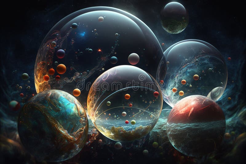 Multi Verse Concept.Multiple Universe Stock Illustration - Illustration ...