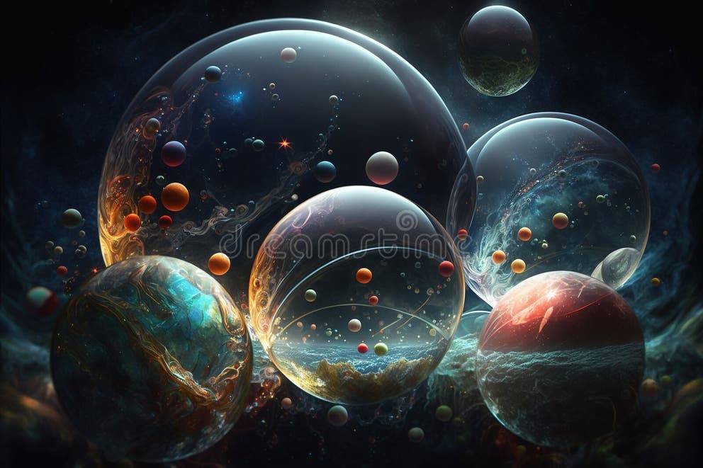 Multi Verse Concept.Multiple Universe Stock Illustration - Illustration ...