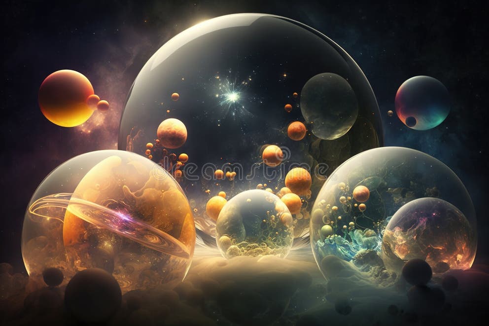 Multi Verse Concept.Multiple Universe Stock Illustration - Illustration ...