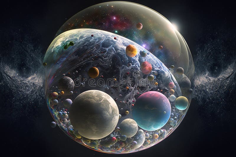 Multi Verse Concept.Multiple Universe Stock Illustration - Illustration ...