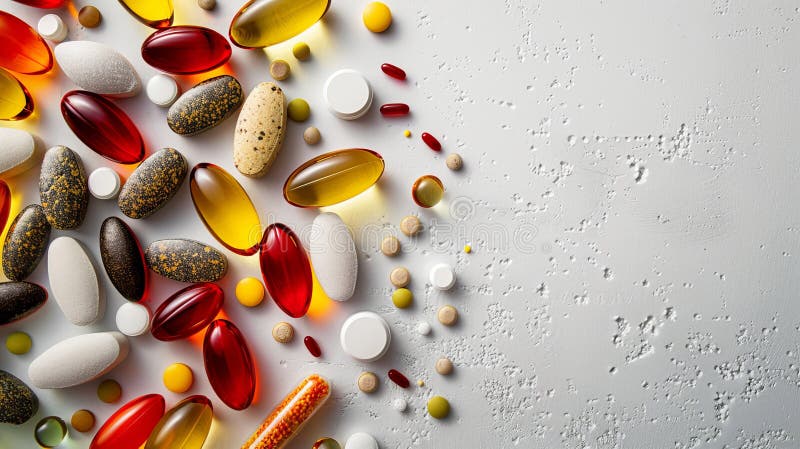 Multi Vitamin a Variety of Vitamin Supplements in Different Shapes ...