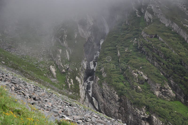 Multi Waterfall Manimahesh. Stock Photo - Image of bharmour, hill ...