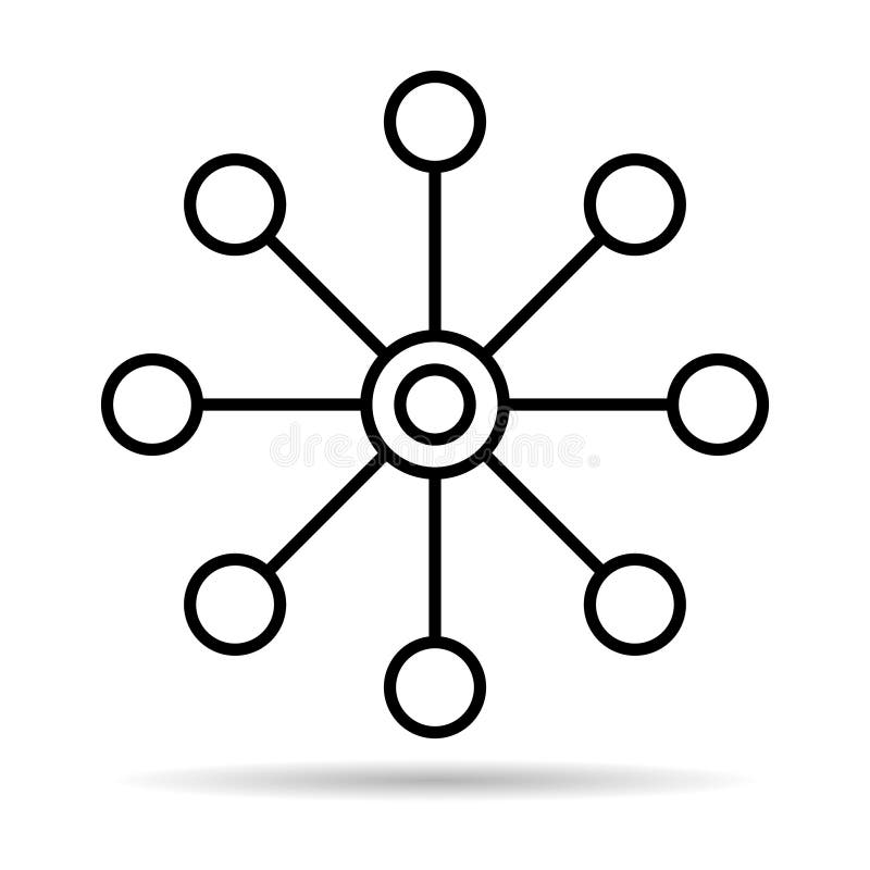 Multichannel Digital Design Shadow Icon, Omnichannel Flat Web Symbol ...