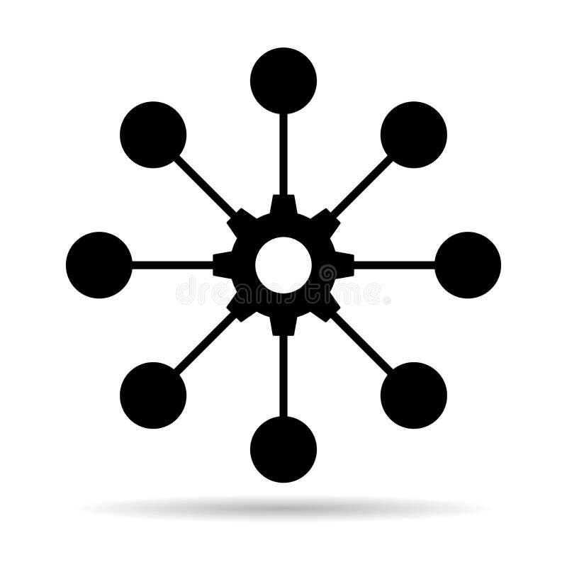 Multichannel Digital Design Shadow Icon, Omnichannel Flat Web Symbol ...
