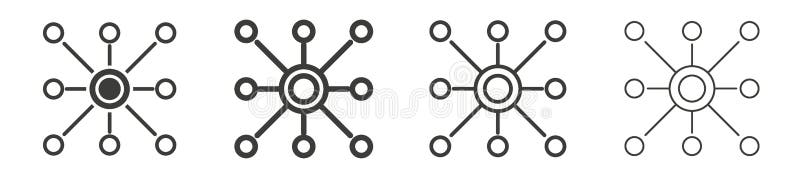 Multichannel Icon Vector Set on White Background Stock Vector ...