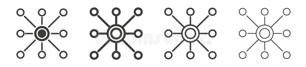 Multichannel Icon Vector Set on White Background Stock Vector ...