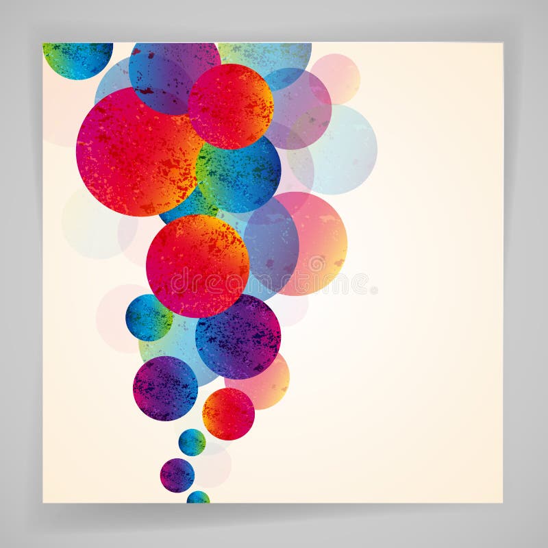 Multicolor Abstract Bright Background. Circles Elements. Stock Vector ...