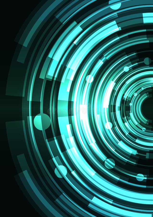 Circle Digital Pixel Abstract Background Stock Vector - Illustration of ...