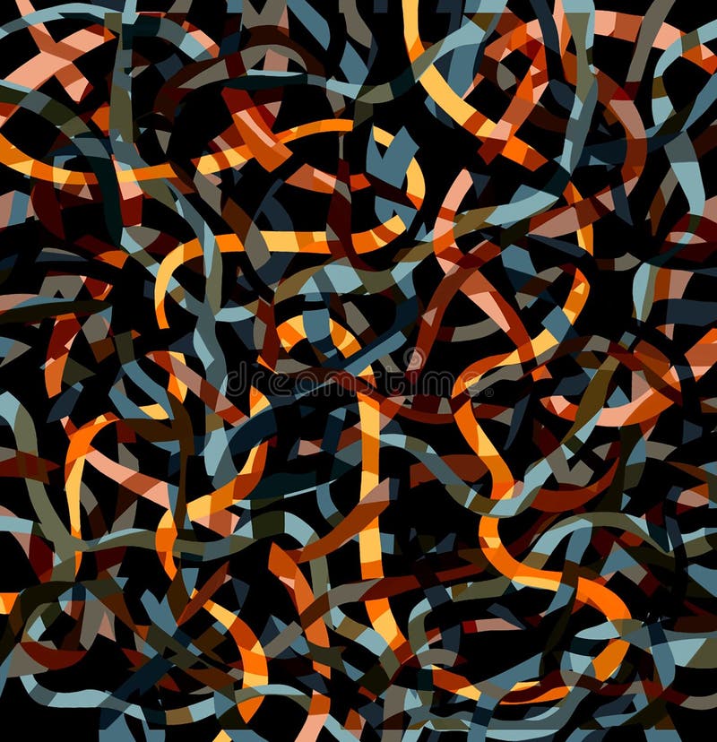 Multicolor Abstract Geometric Wavy Layered Marble Pattern on a Dark ...