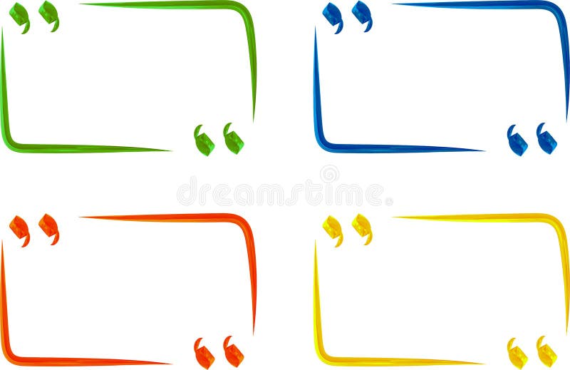 Multicolor Abstract Hand Drawn Quote Frames Set Vector Stock ...
