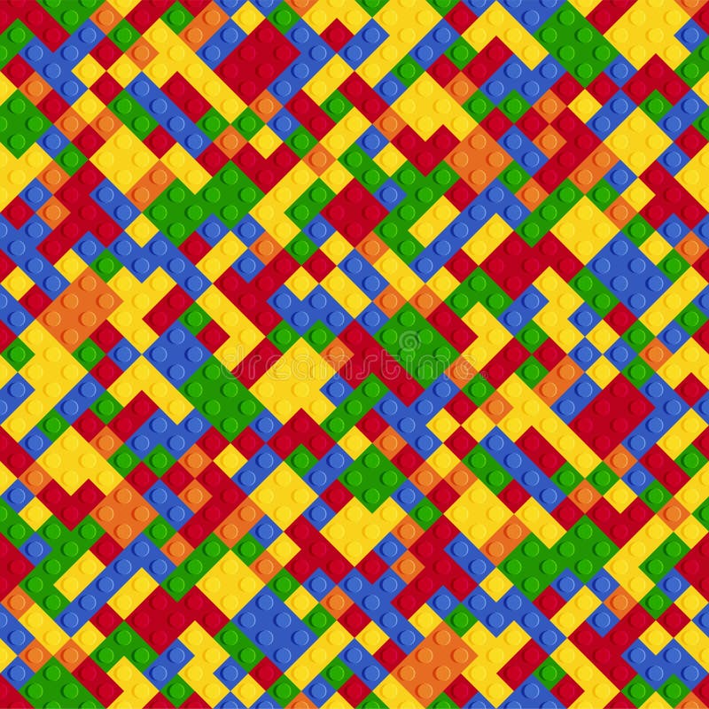 Multicolor Abstract Plastic Constructor Seamless Pattern Stock Vector ...
