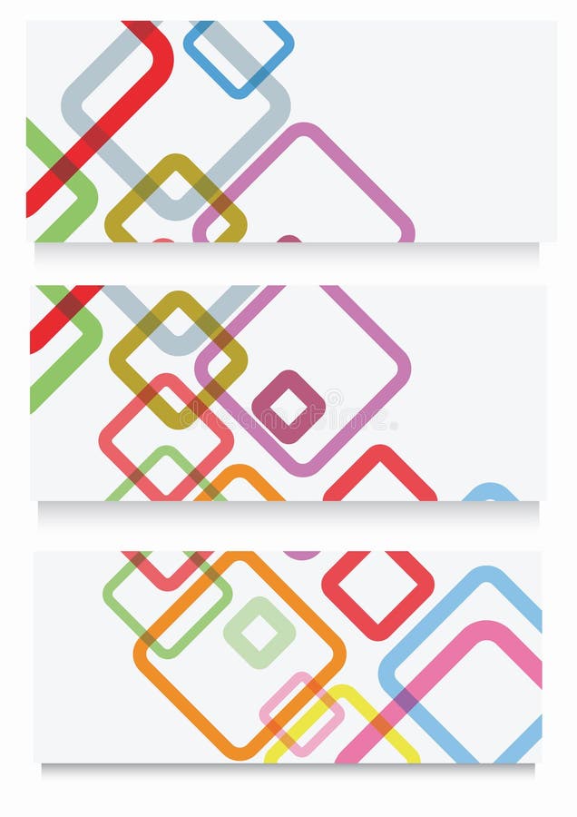 Multicolor Abstract Vector Banner Stock Illustration - Illustration of ...