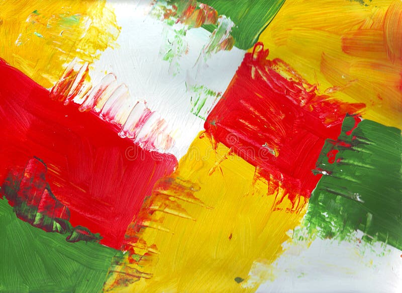 Multicolor Acrylic Paint Texture Abstract Drawing Stock Illustration ...