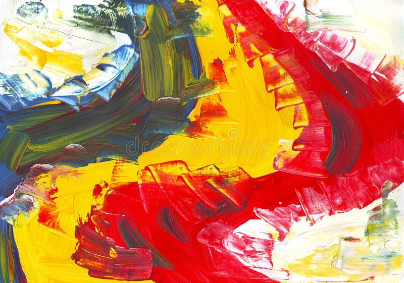 Multicolor Acrylic Paint Texture Abstract Drawing Stock Illustration ...