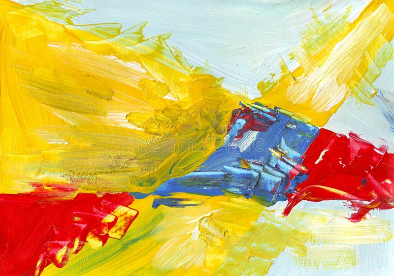 Multicolor Acrylic Paint Texture Abstract Drawing Stock Illustration ...