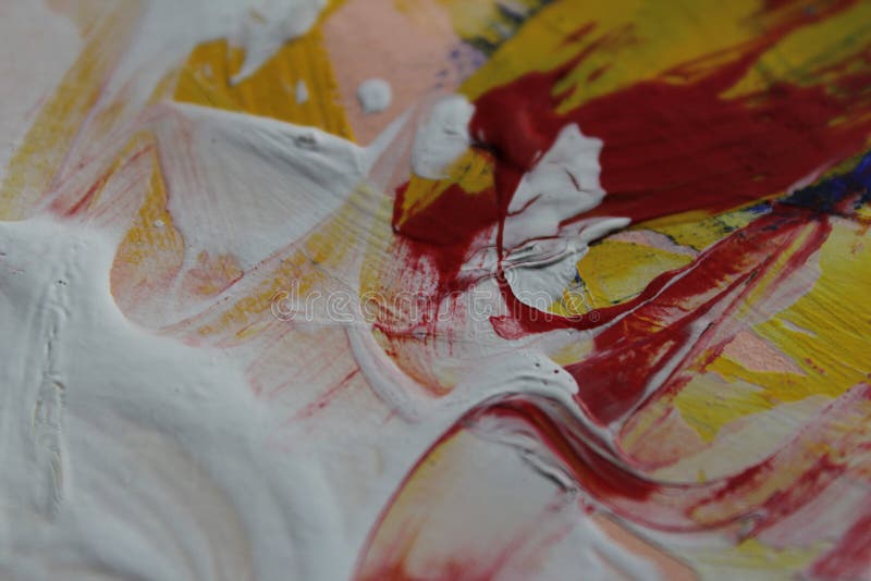 Multicolor Acrylic Paint Texture Abstract Stock Image - Image of ...