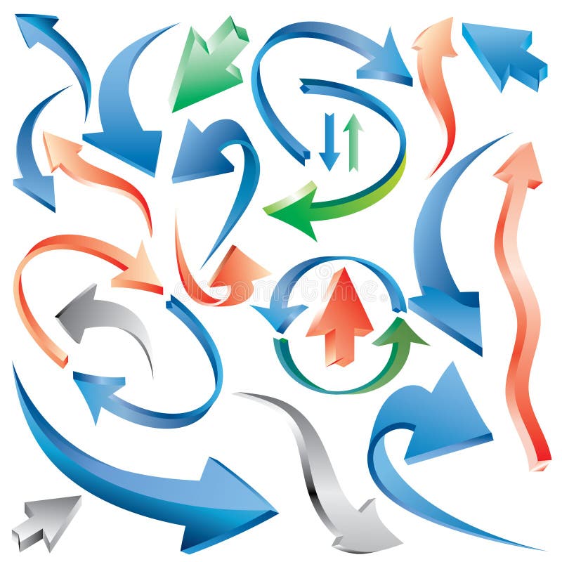 Arrow set stock vector. Illustration of move, click, back - 14133518