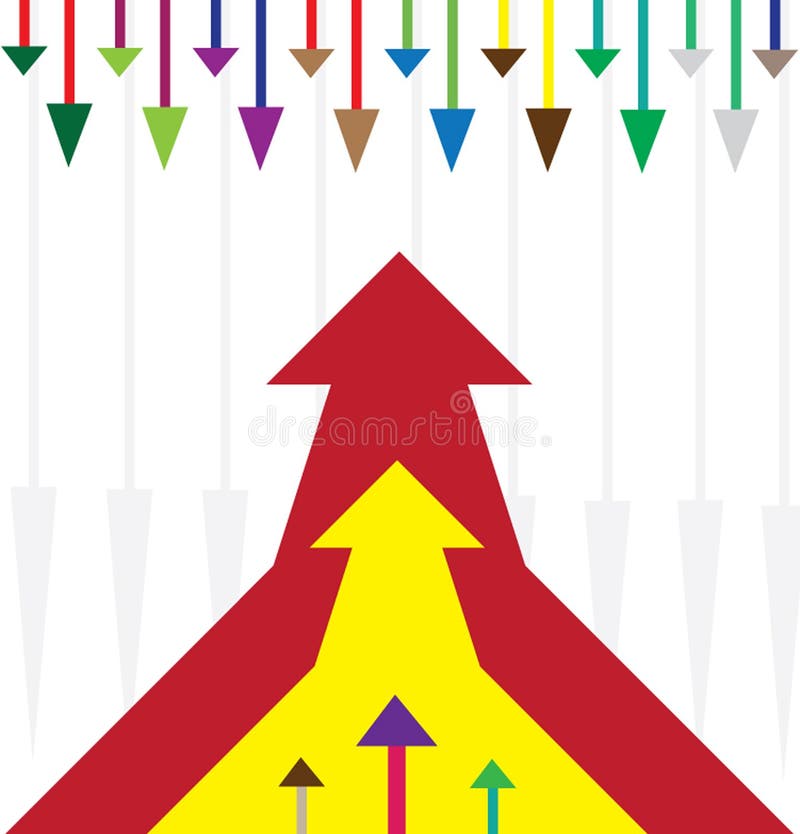 Multicolor arrows stock vector. Illustration of graphic - 14278625