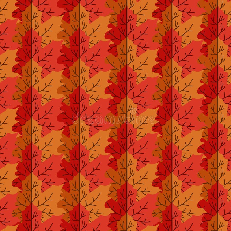 Colorful Autumn Maple Leaves Tile Seamless Pattern Stock Vector ...