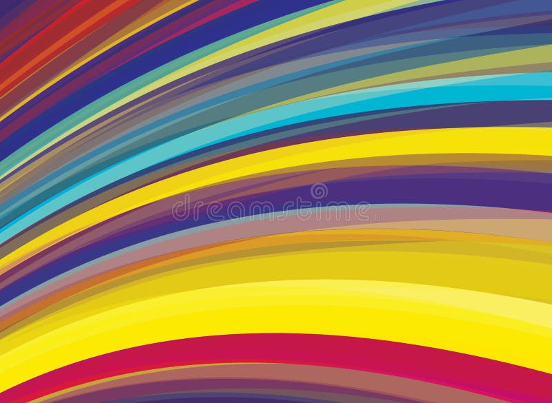 Multicolor Background with Curved Saturated Stripes. Colorful Pattern ...