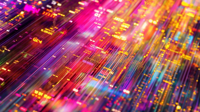 Multicolor Background Illustrating it Services. Digital Pixel and Bit ...