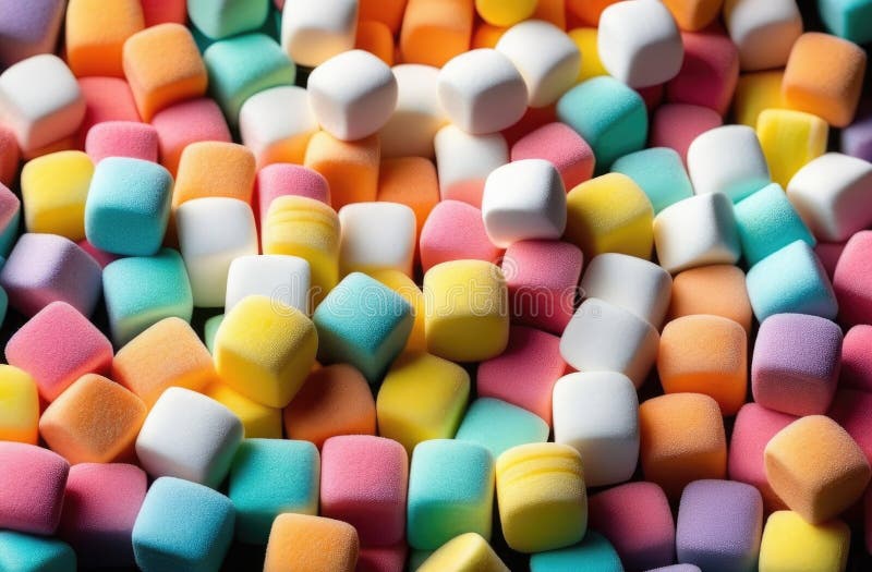 Multicolor Background with Multicolored Marshmallows Highlighted by ...