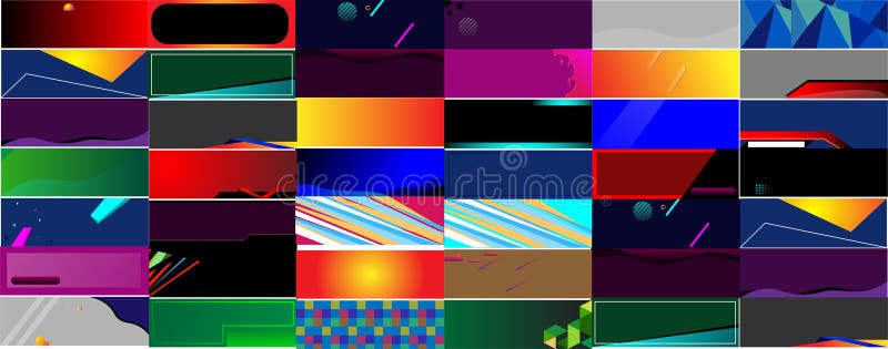 MULTICOLOR BACKGROUND SET TREND LONG SIZE for BANNER TEMPLATE Stock ...