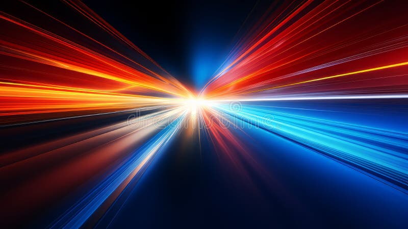 Multicolor Speed and Laser Beam, Blur Circle on Color Background ...