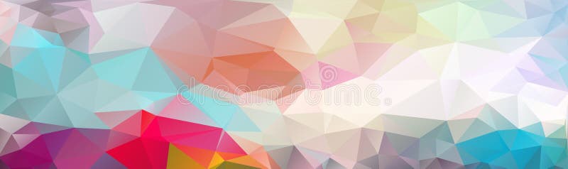 Multicolor Banner Background from Triangles, Header for Web Stock ...