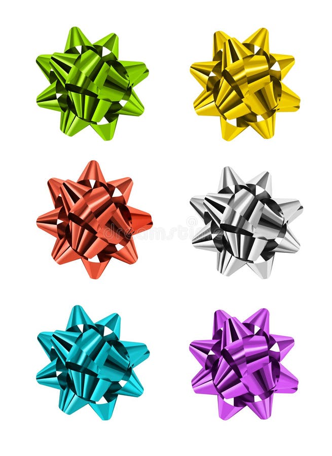 Multicolor bows stock photo. Image of gold, present, ornament - 21919292