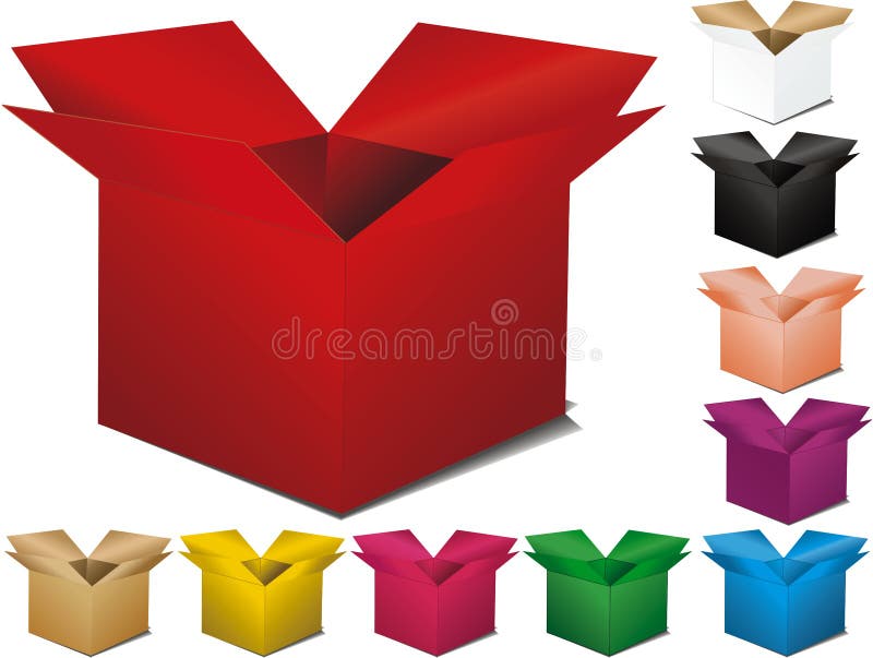 Multicolor box stock illustration. Illustration of isolated - 8634352