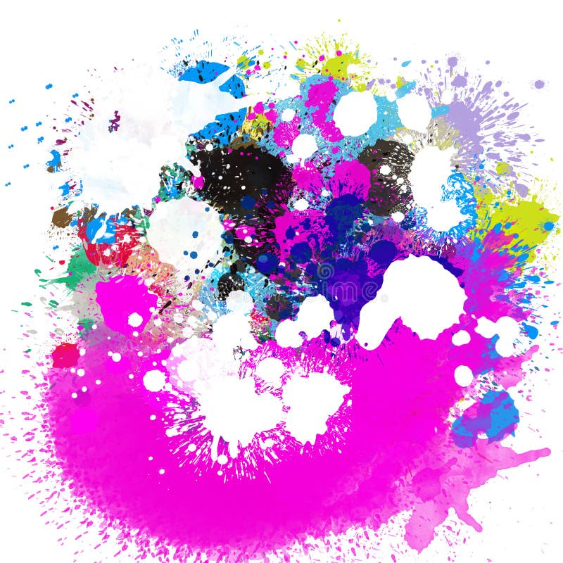 Color Ink Splatter Art